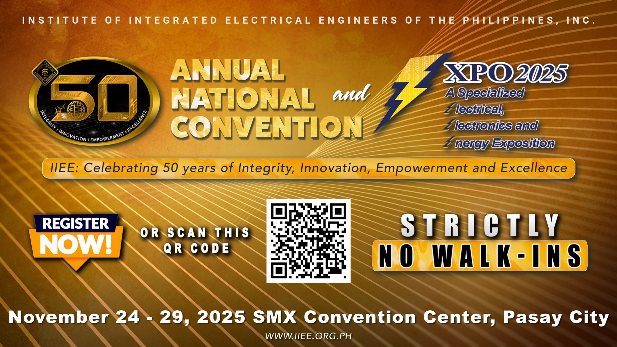 Join Us at the 50th IIEE Annual National Convention and 3E XPO ...